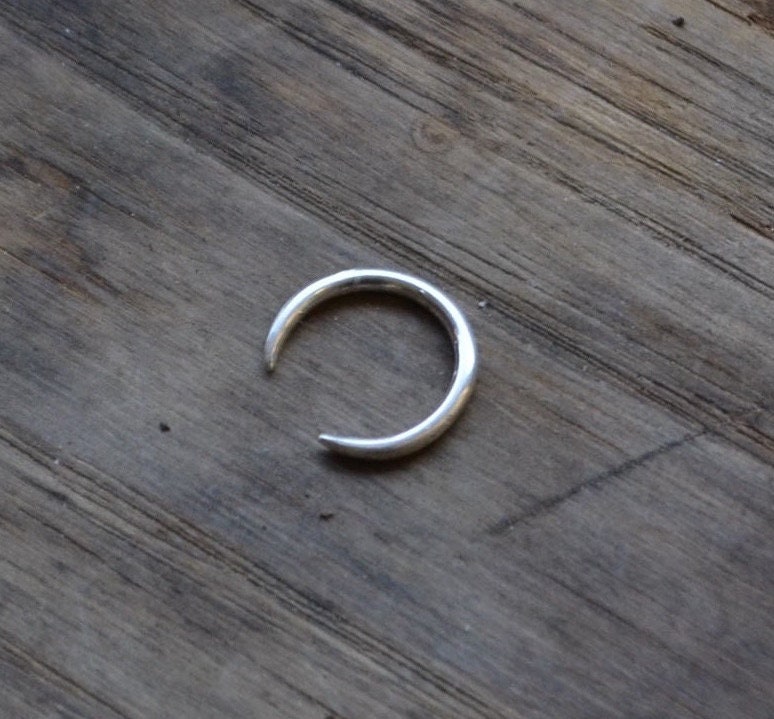 Sterling Silver Septum Ring 16 Gauge Septum Ring Open Nose - Etsy
