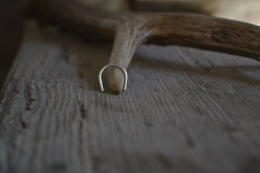 Sterling Silver Septum Retainer, 16 Gauge Septum Ring, 925 Open Septum ...