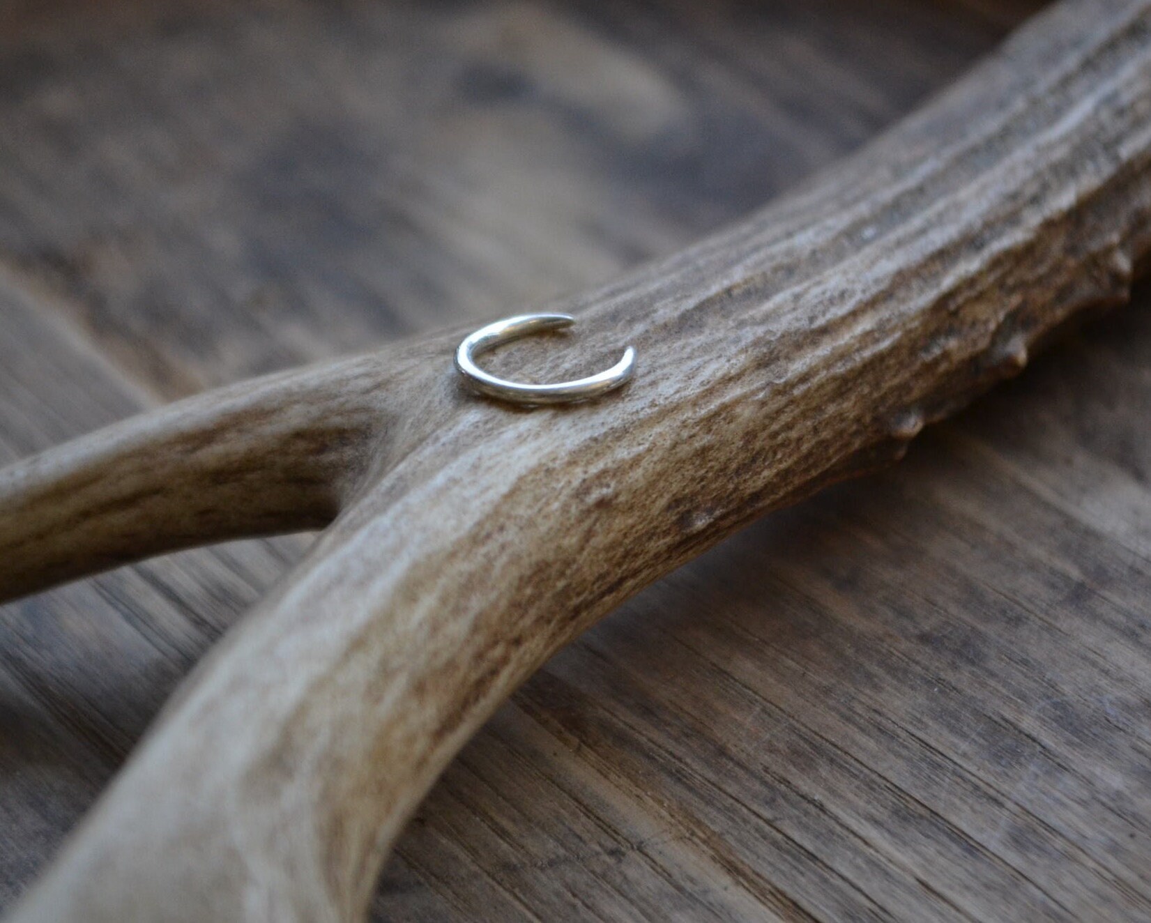 Sterling Silver Septum Ring 16 Gauge Septum Ring Open Nose - Etsy