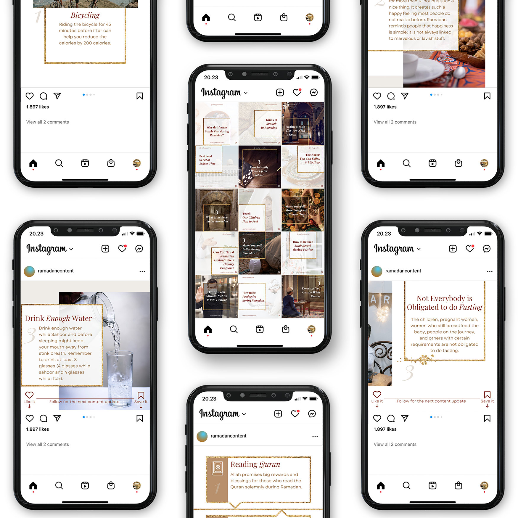 30 Ready-made Islamic Ramadan Content - Carousel Instagram Post - Etsy