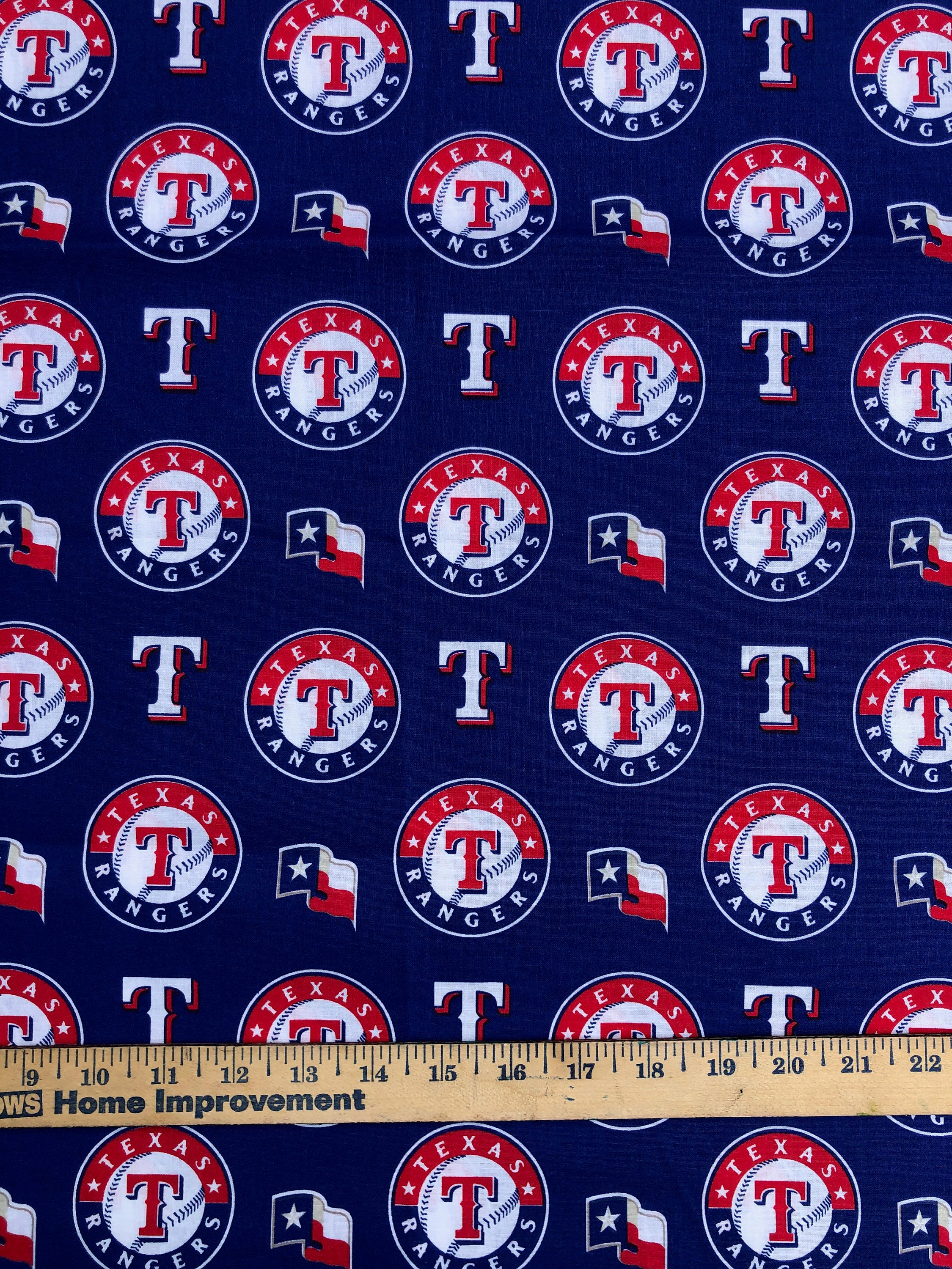 Texas Rangers cotton fabric 1/2 Yard 18x58 or 1/4 Yard | Etsy
