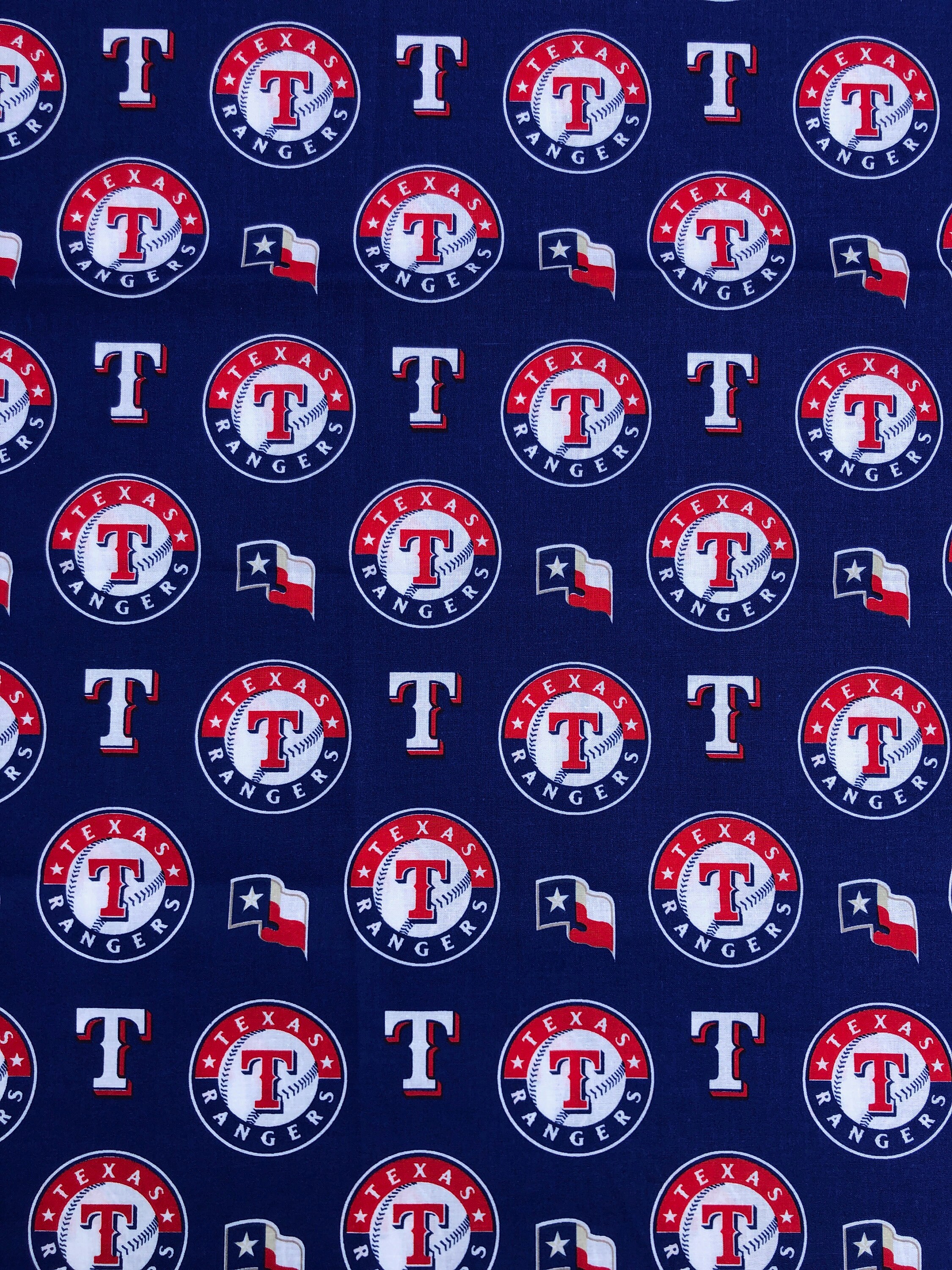 Texas Rangers cotton fabric 1/2 Yard 18x58 or 1/4 Yard | Etsy