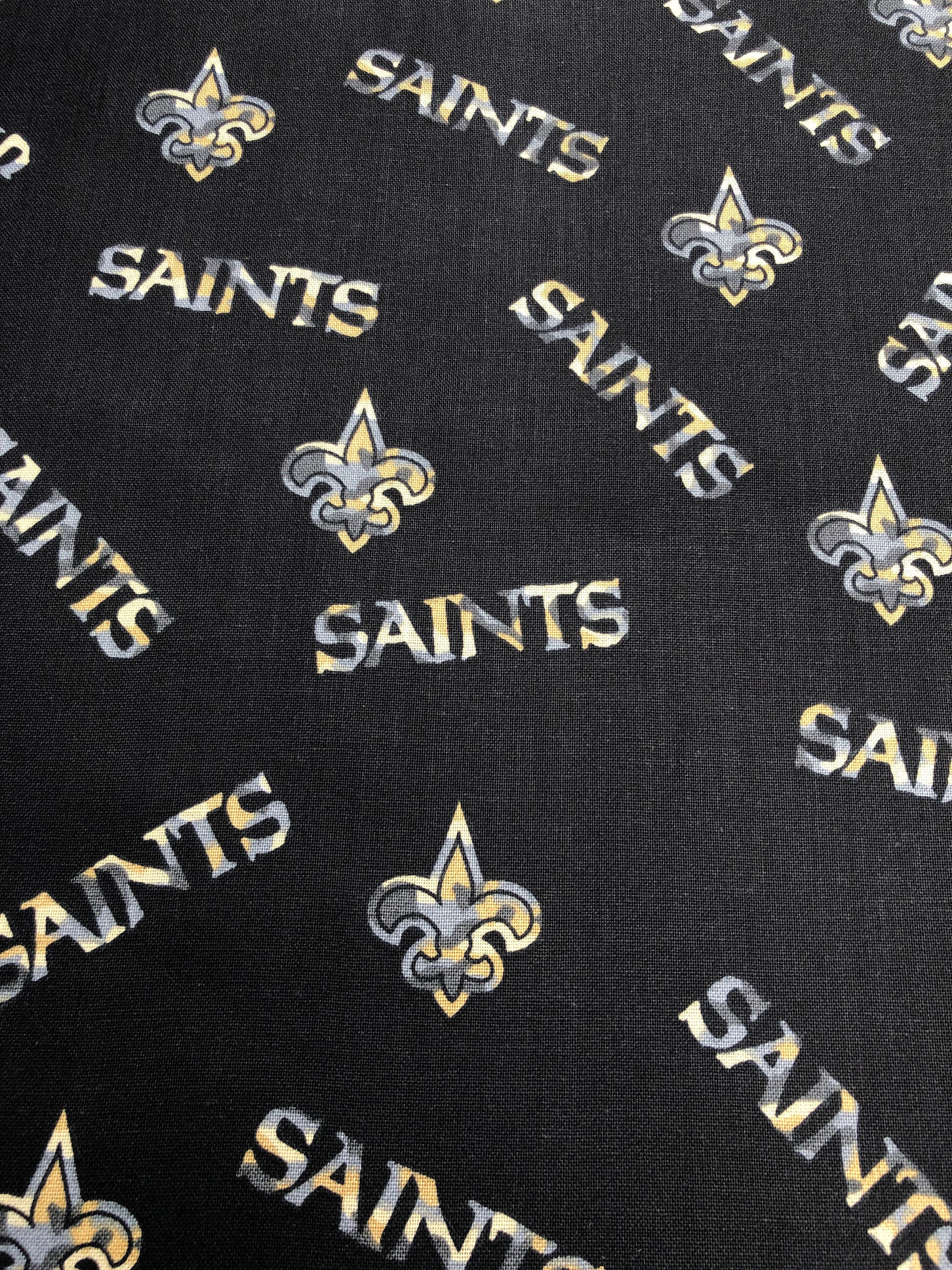 Saints Cotton Fabric NFL New Orleans Saints Football Cotton - Etsy