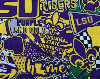 Lsu Cotton Fabric | Etsy