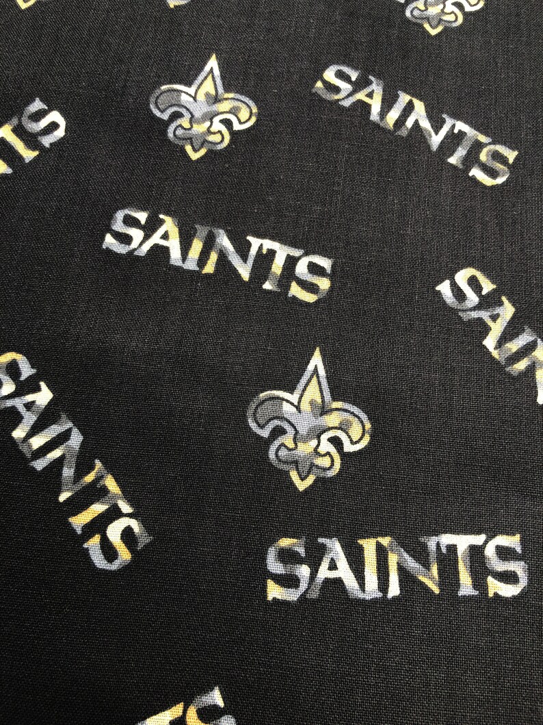 Saints Cotton Fabric NFL New Orleans Saints Football Cotton - Etsy