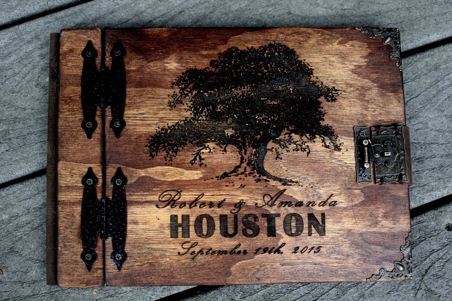 Unique Gift Wedding Guest Book Rustic Family Tree Book - Etsy