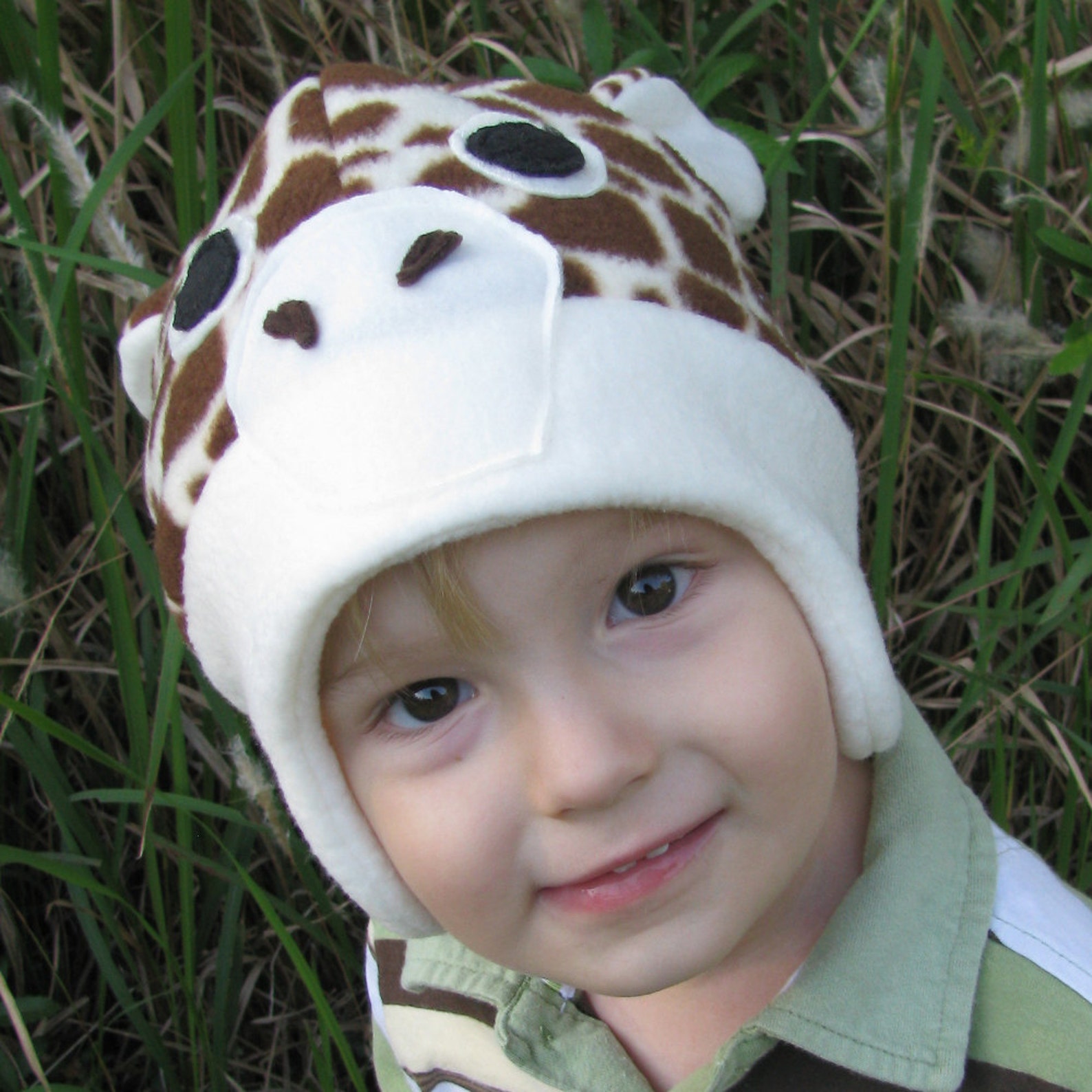 Giraffe Hat Pattern - PDF Sewing Pattern - Fleece Giraffe Hat - Animal ...