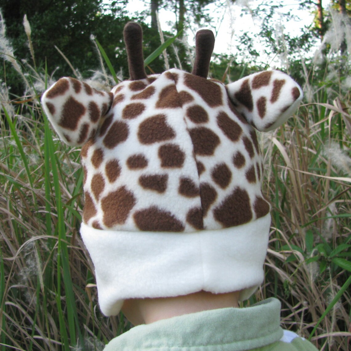 Giraffe Hat Pattern - PDF Sewing Pattern - Fleece Giraffe Hat - Animal ...