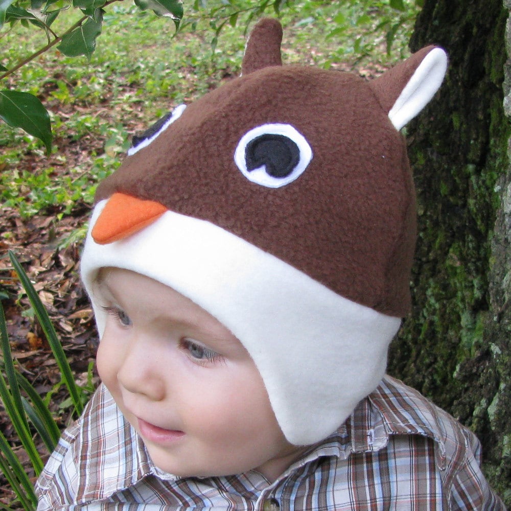 Fleece Owl Hat PDF Sewing Pattern Woodland Animal Costume - Etsy Canada