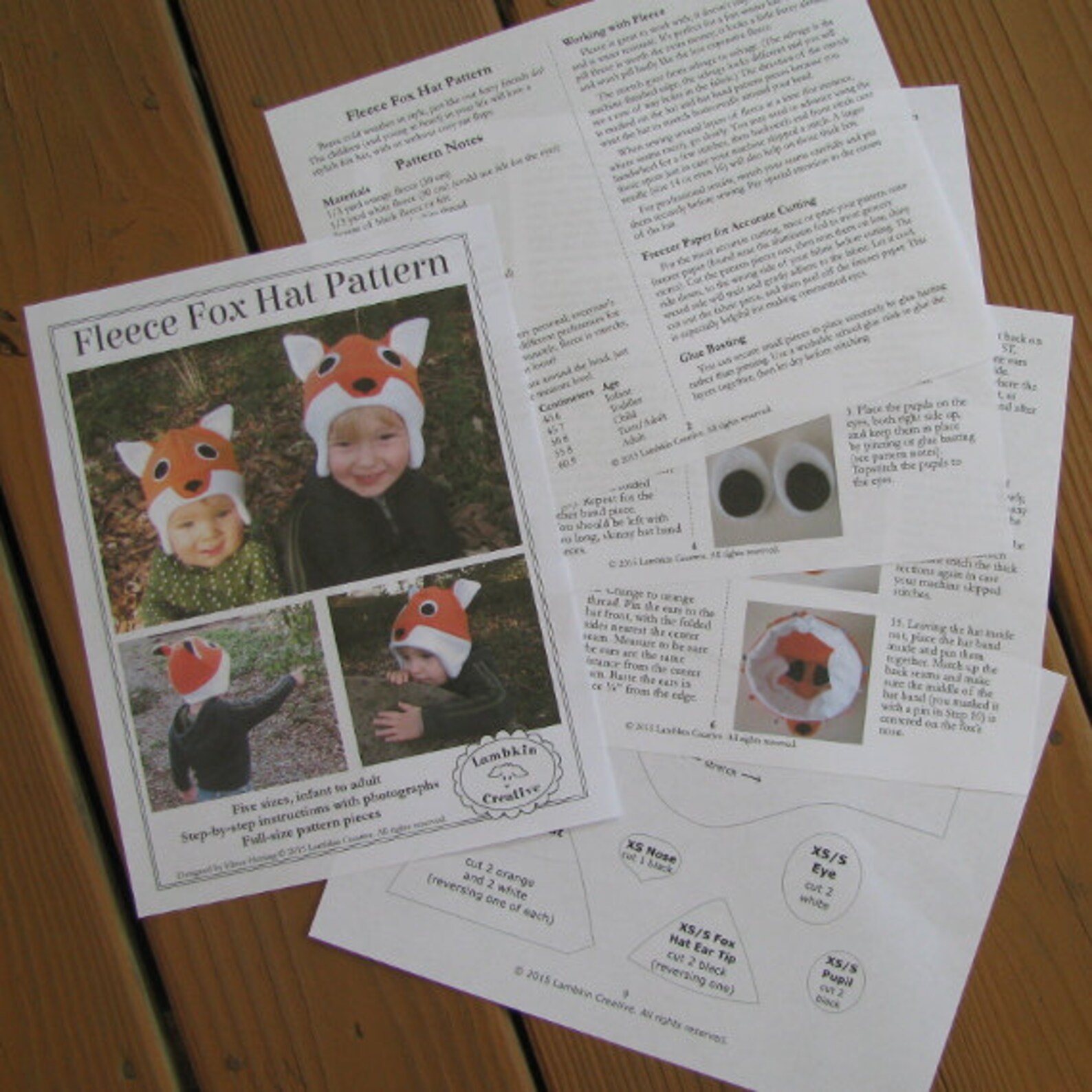 Fleece Fox Hat - PDF Sewing Pattern - Woodland Animal Costume - Etsy
