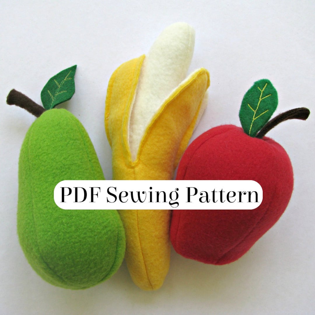 Play Food Fruit Pattern - PDF Sewing Pattern - Fleece Food Fruit ...