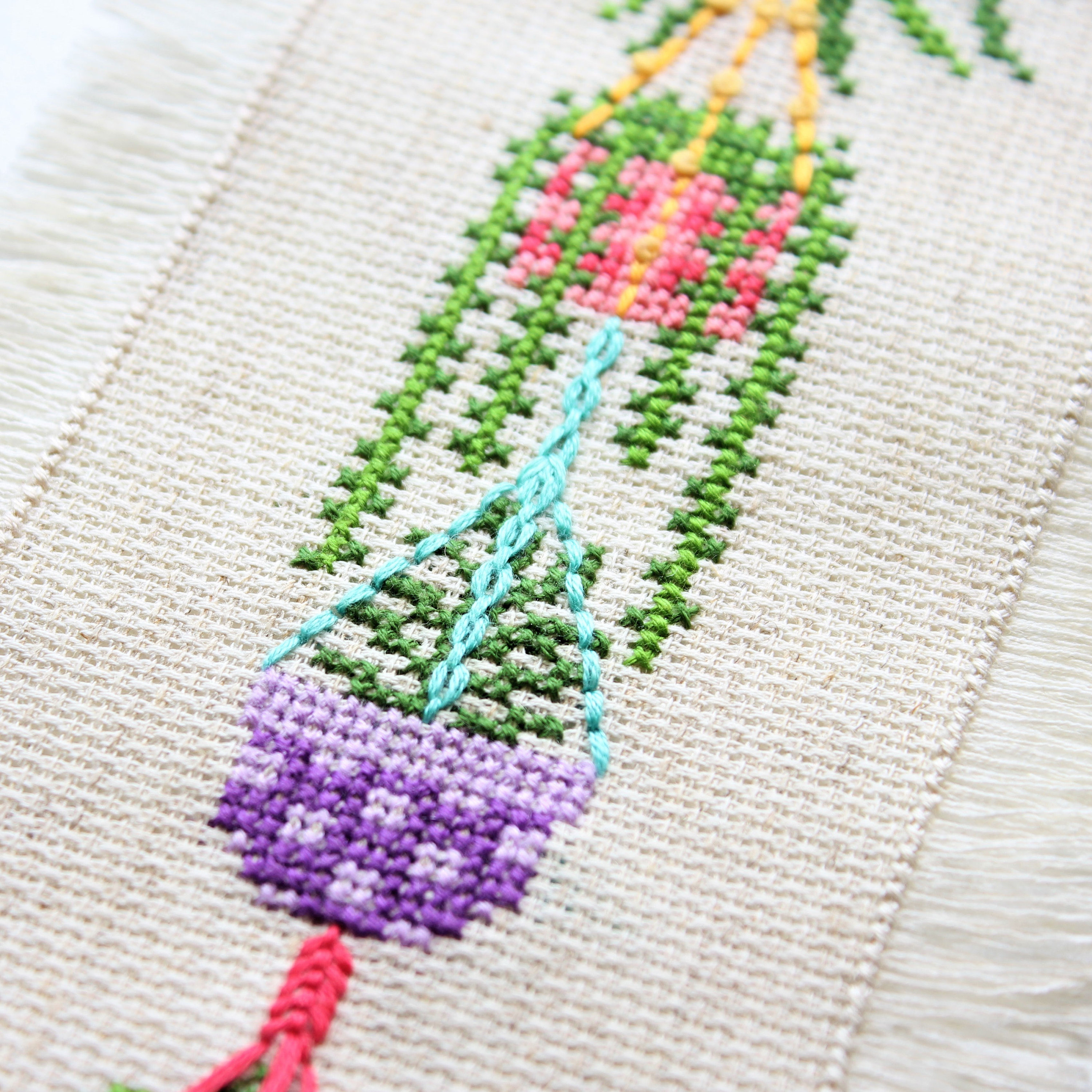 Houseplants Bell Pull Cross Stitch Pattern PDF, Mini Plants Hanging ...