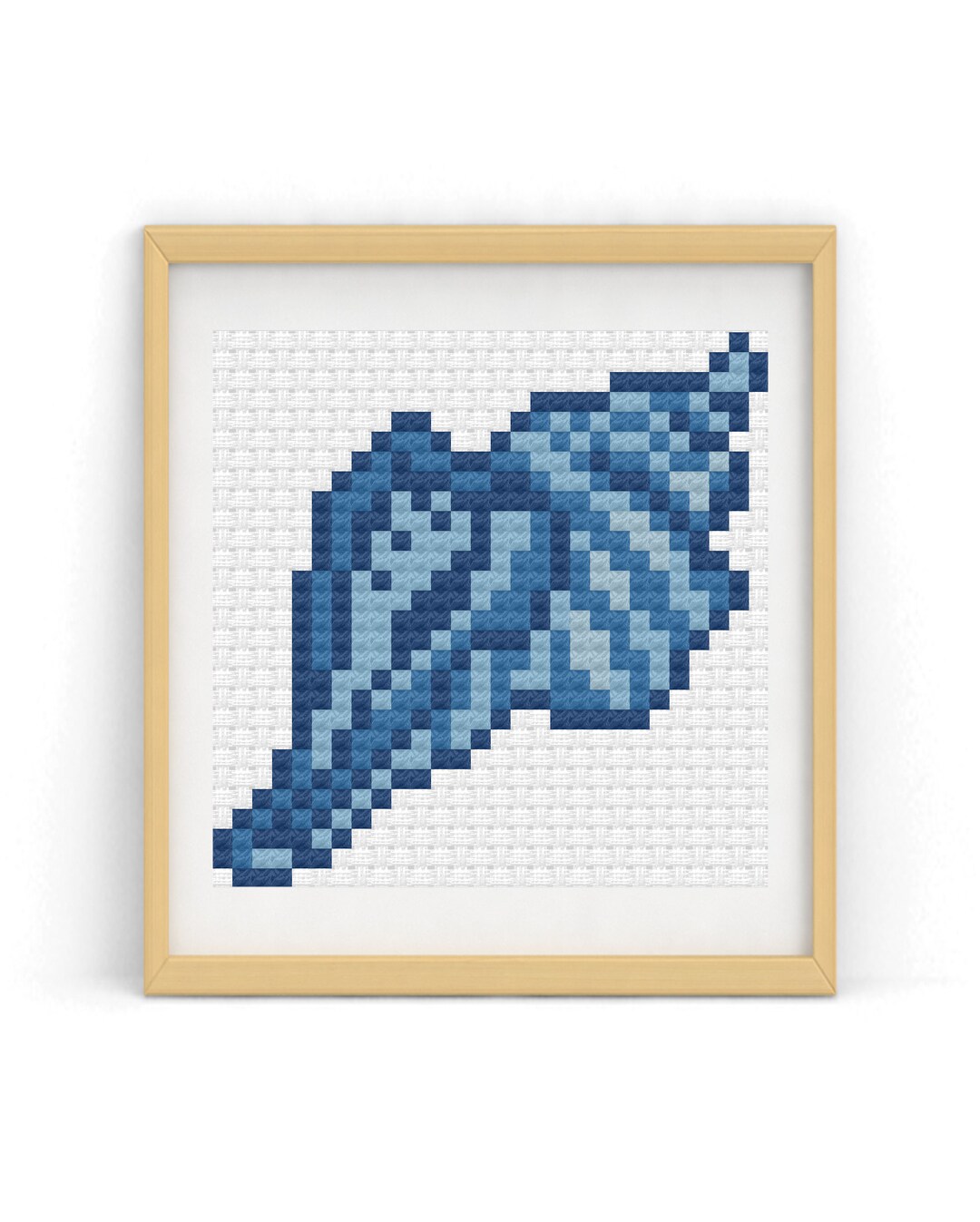 Blue Shell Cross Stitch Pattern, Blue Shell, Ocean Craft, Nautical ...