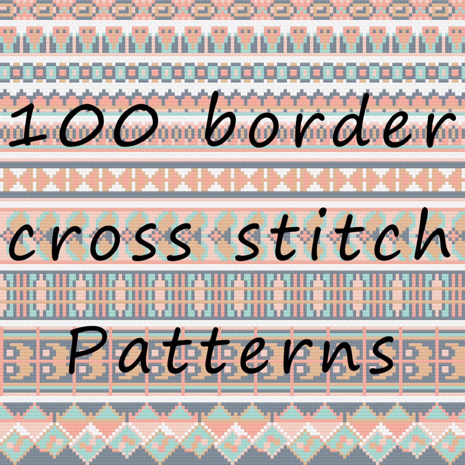 100 Borders Cross Stitch Pattern, Modern PDF - Etsy