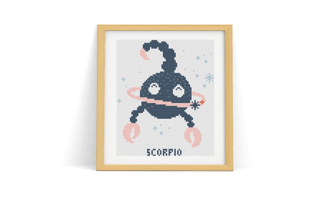 Scorpio Zodiac Sign Cross Stitch Pattern Scorpio Zodiac - Etsy