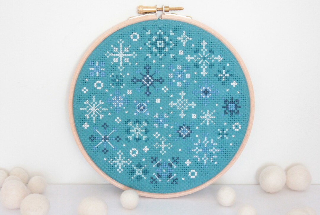 Winter Stitch Along 2019 Pattern / Modern Pattern Snowflake, Nordic ...