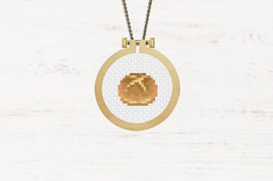 Loaf of Bread Cross Stitch Pattern Food Kaiser Bun Baked Goods Digital ...
