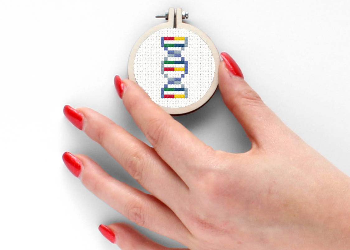 DNA Cross Stitch Pattern Double Helix Gene Cross Stitch - Etsy