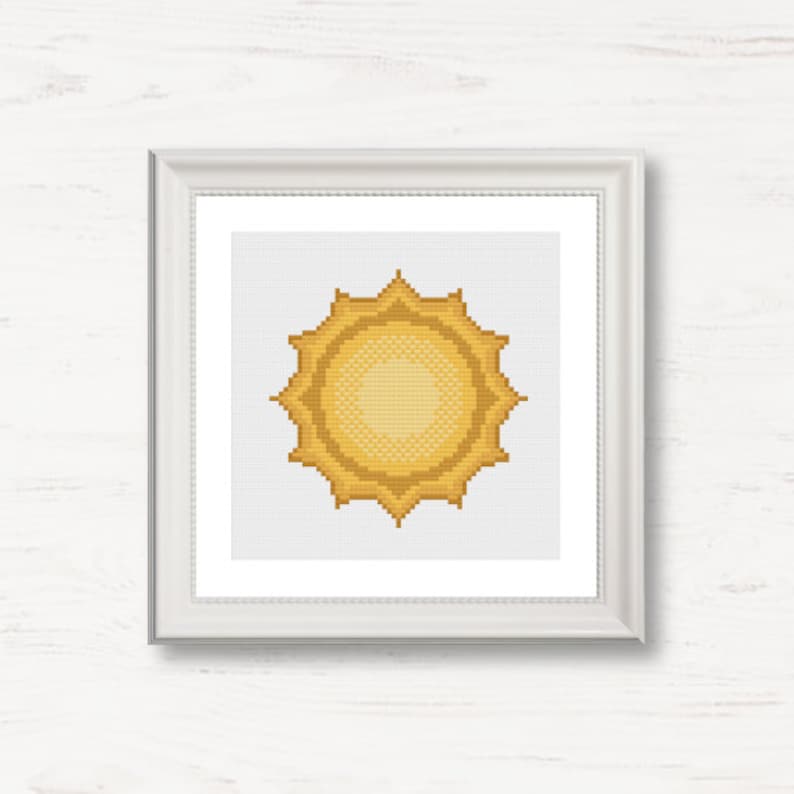 Sun Cross Stitch Pattern Sunshine Instant Download Mystic Sun Summer ...