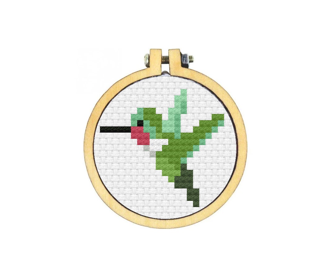 Mini Hummingbird Cross Stitch Pattern, Hummingbird Pattern, Mini Stitch ...