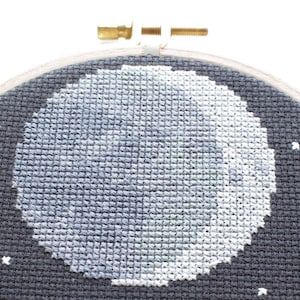 Customizable Moon Phase Cross Stitch Pattern / Under This Moon Pattern ...