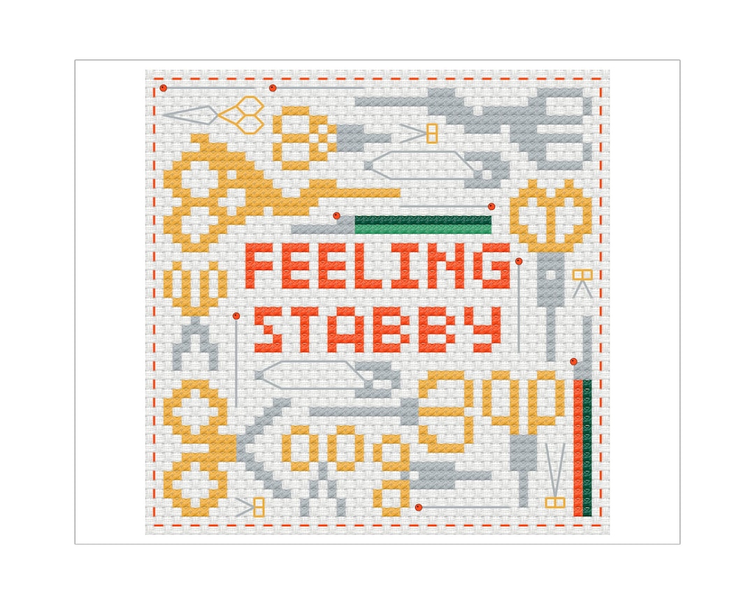 Scissor Collage Cross Stitch Pattern / Cute Scissor Collage / Stork ...