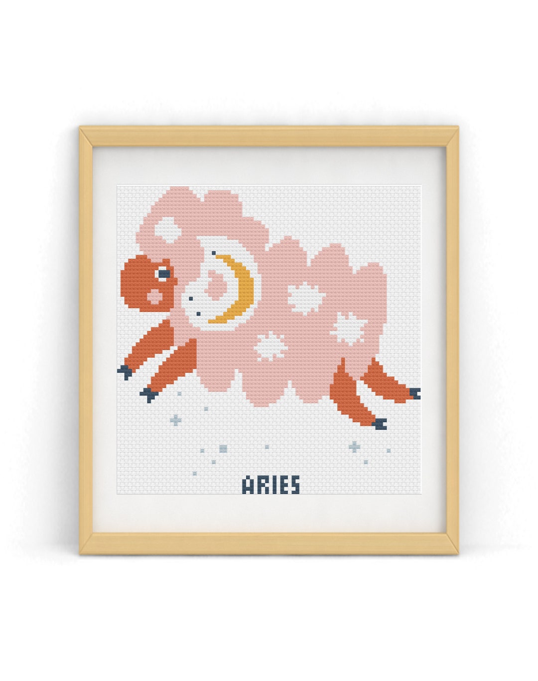 Aries Zodiac Sign Cross Stitch Pattern Aries Zodiac Zodiac - Etsy