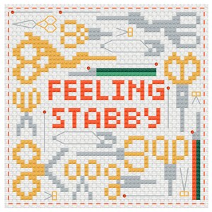 Scissor Collage Cross Stitch Pattern / Cute Scissor Collage / Stork ...