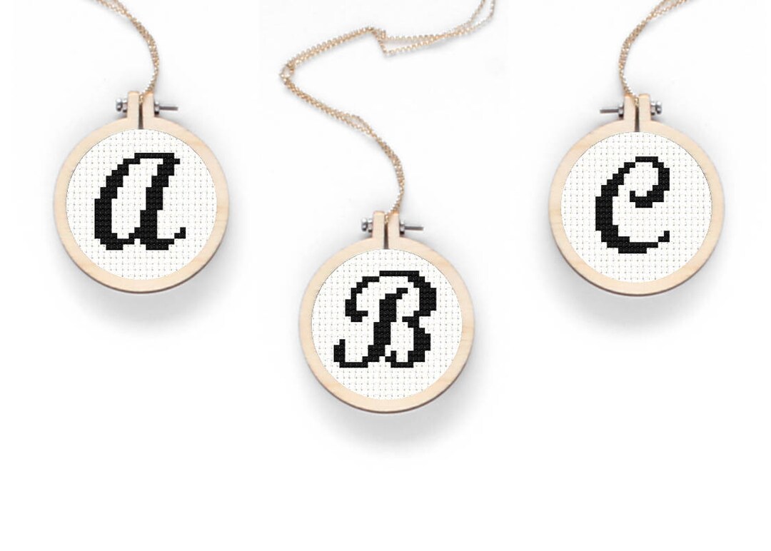 Tiny Cross Stitch Alphabet Small Font Chart Letter Cross Stitch Cursive ...