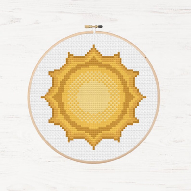 Sun Cross Stitch Pattern Sunshine Instant Download Mystic Sun Summer ...