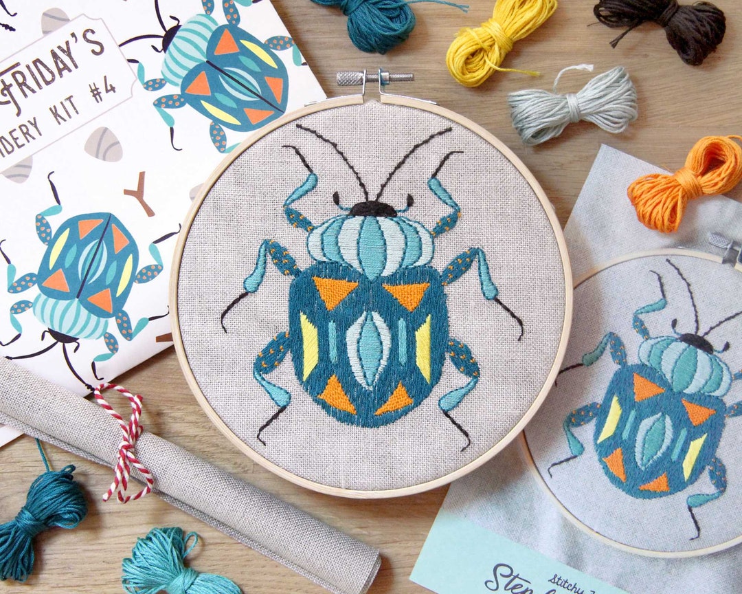 Insect Embroidery Kit / Stitchy Friday / Insect Stitch Kit / Embroidery ...