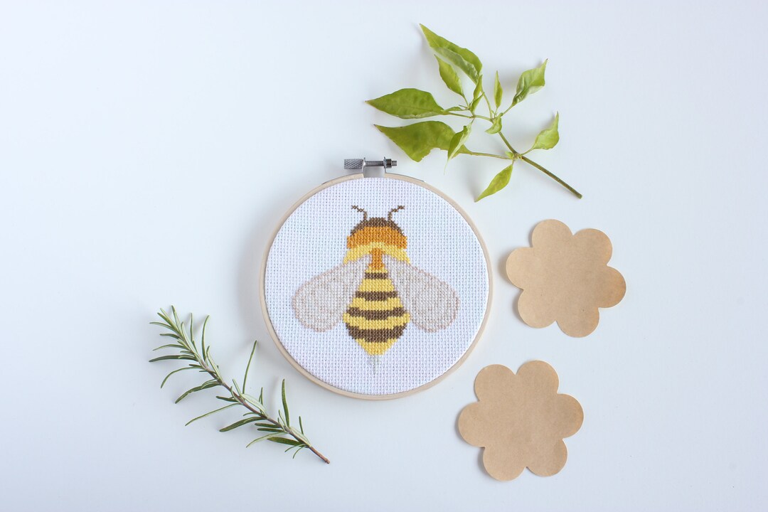 Bumble Bee Cross Stitch Pattern Printable Summer Bee Save the Bees ...