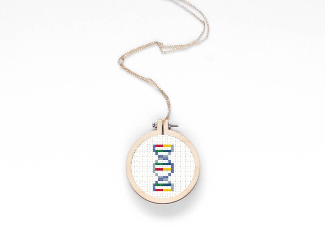 DNA Cross Stitch Pattern Double Helix Gene Cross Stitch - Etsy