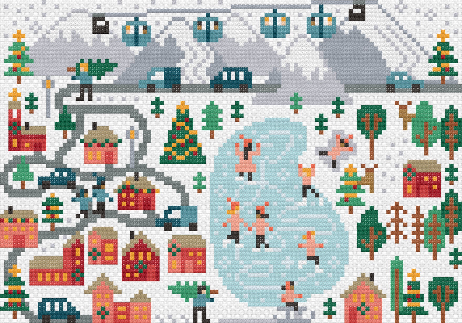 Winter Wonderland Cross Stitch Pattern / Winter Scene - Etsy