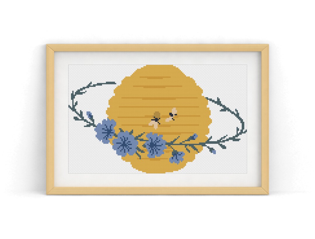 Flowers in Orbit Cross Stitch Pattern, Flowers in Orbit, Geometric ...