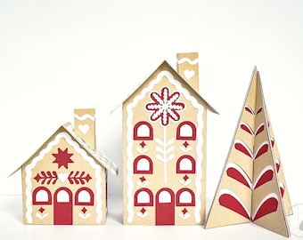 Garden Cottage Paper House SVG Files for Cricut, Silhouette Designer ...