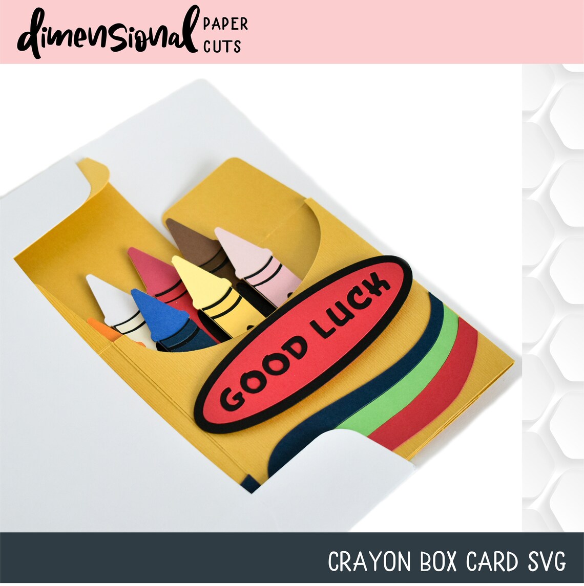 Crayon Box Card SVG File DIY Craft for Cricut, Silhouette Designer ...