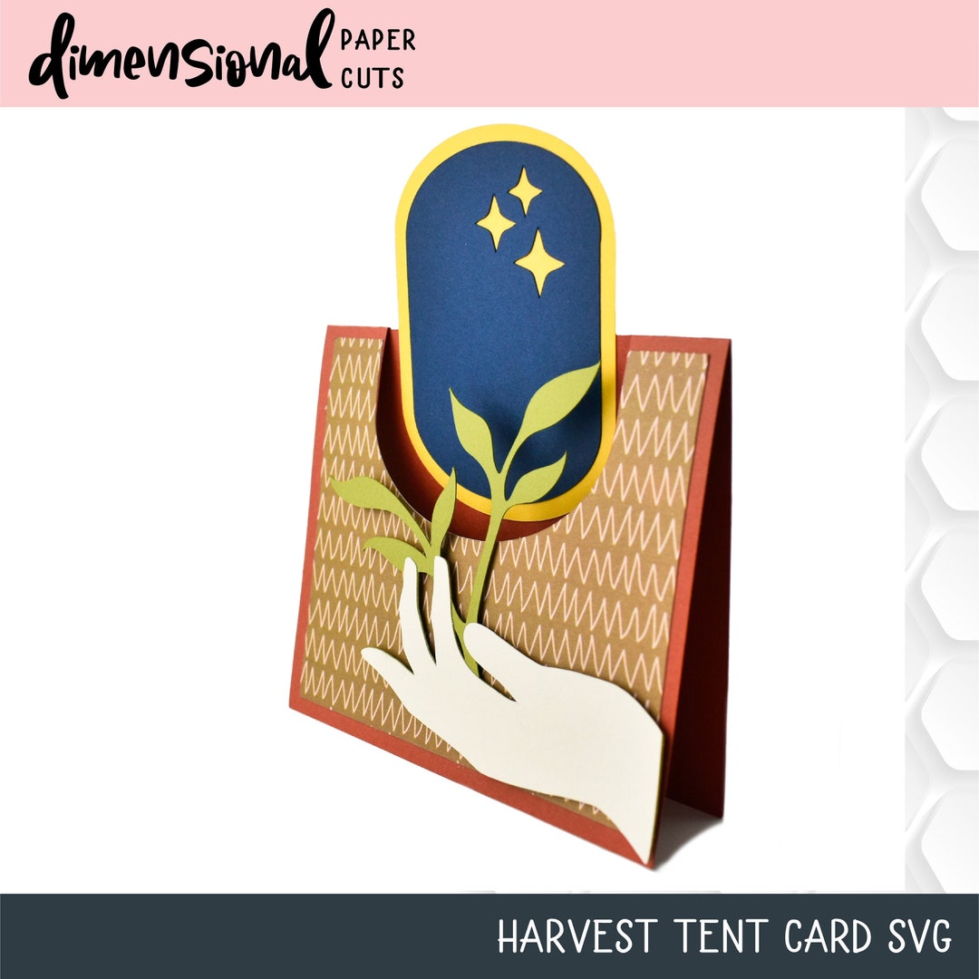 Harvest Tent Card and Envelope SVG Files for Cricut, Silhouette ...