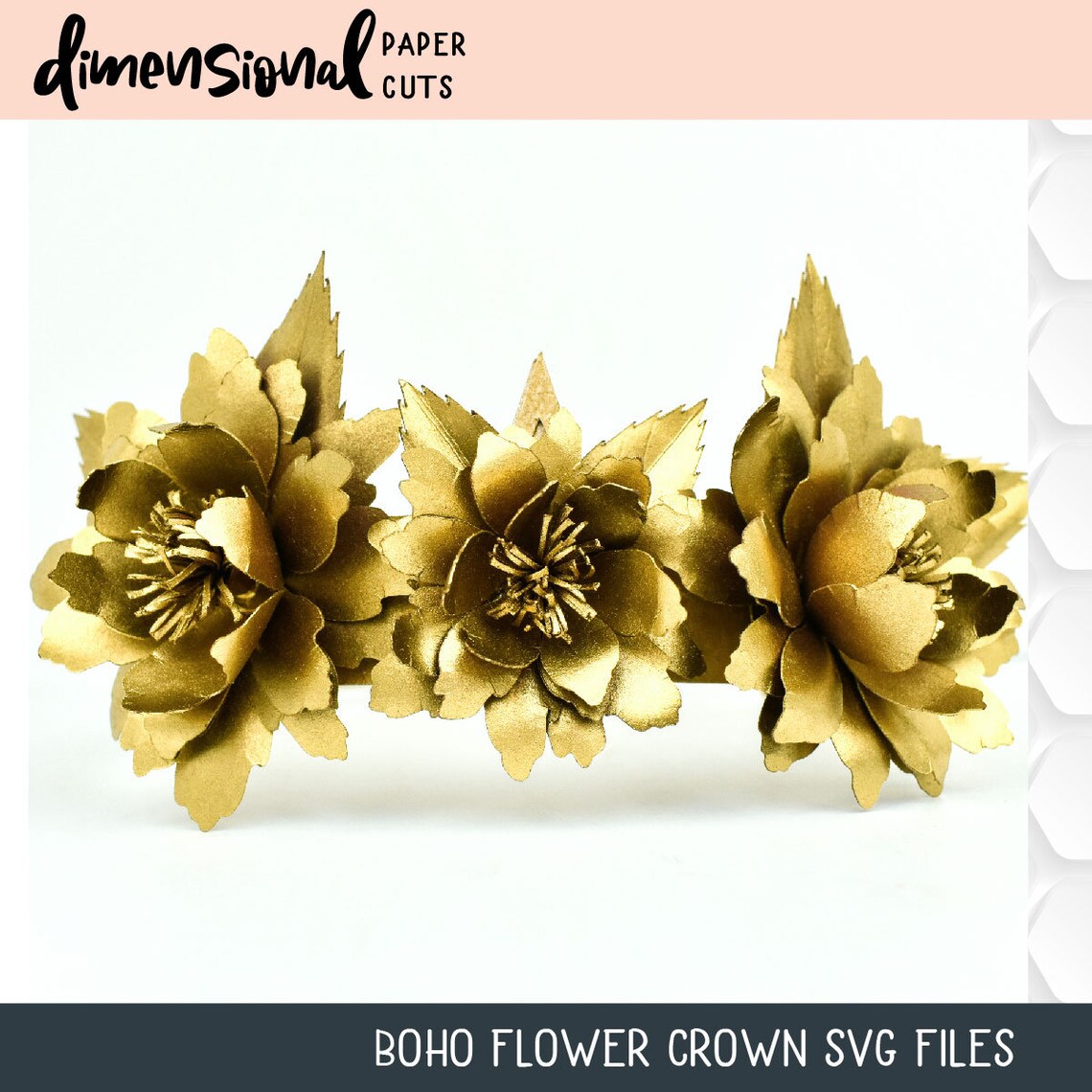 Boho Flower Crown Paper SVG Files for Cricut Silhouette - Etsy