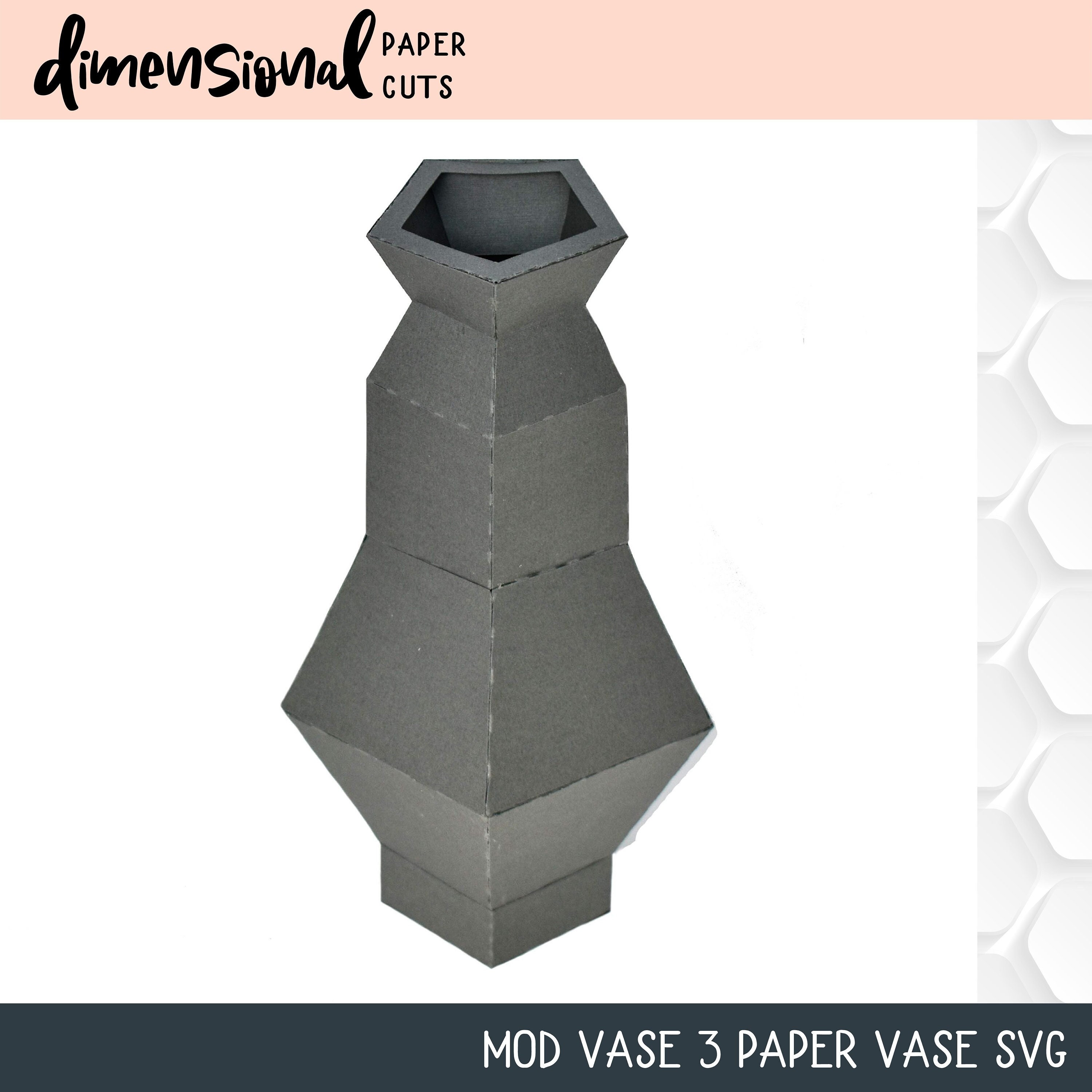 Mod Vase 3 Paper Vase Paper Craft SVG Files for Cricut, Silhouette - Etsy