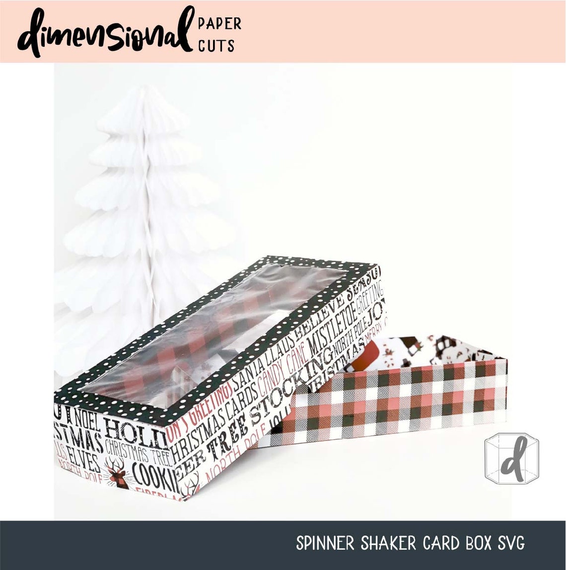 Spinner Shaker Card Box SVG for Slimline Cards Made With Your Cricut ...