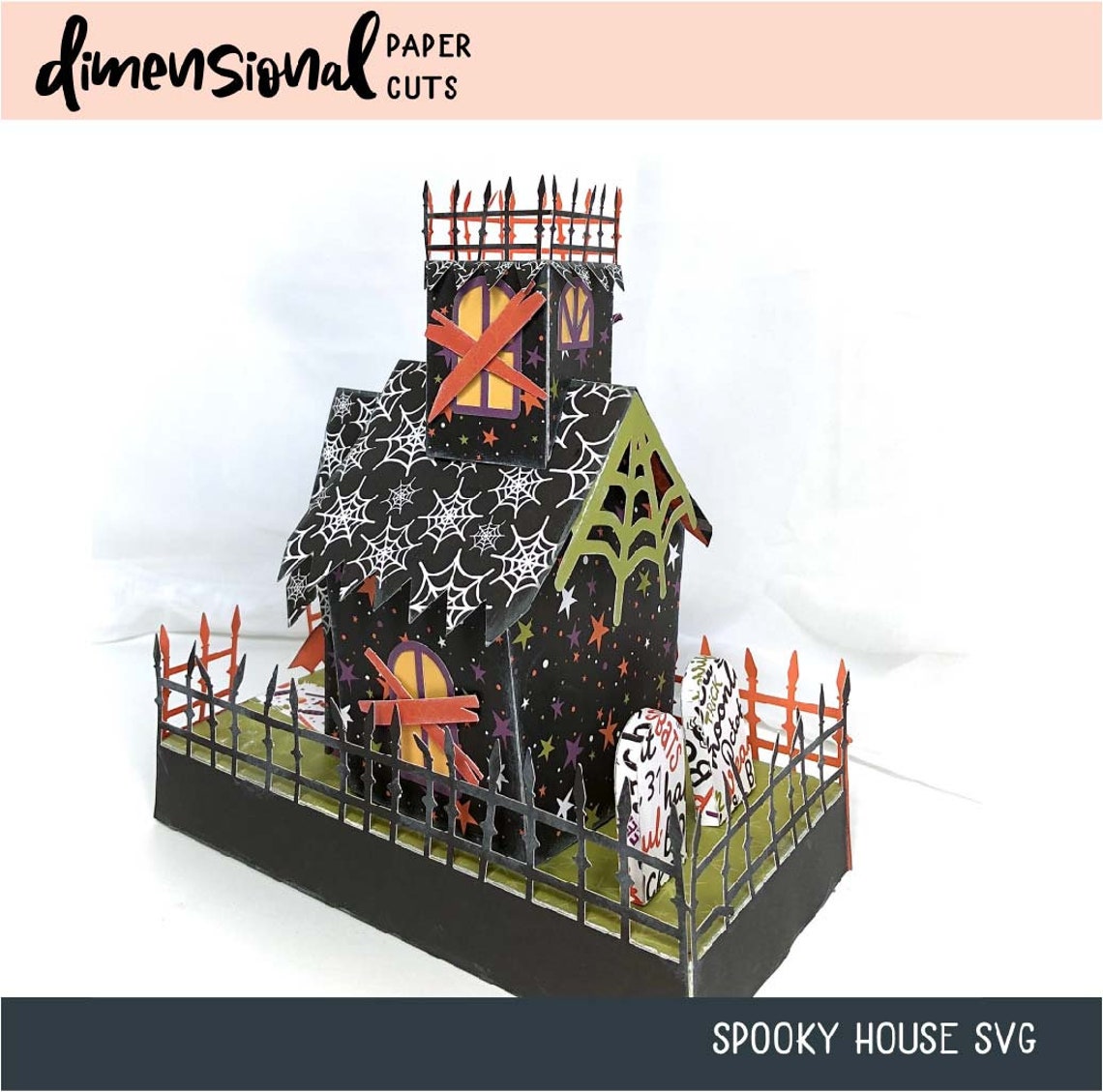 Spooky House Haunted House Svg Halloween Files Paper | Etsy