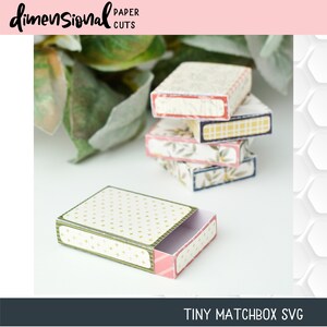 Tiny Matchbox SVG Cutting File for DIY Cricut, Silhouette Designer ...