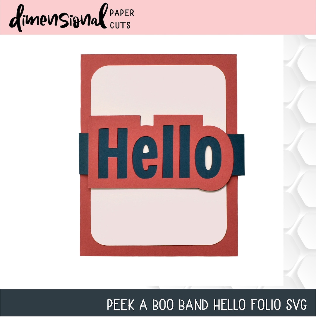 Peek a Boo Band Hello Happy Mail Folio SVG Files for Cricut, Silhouette ...