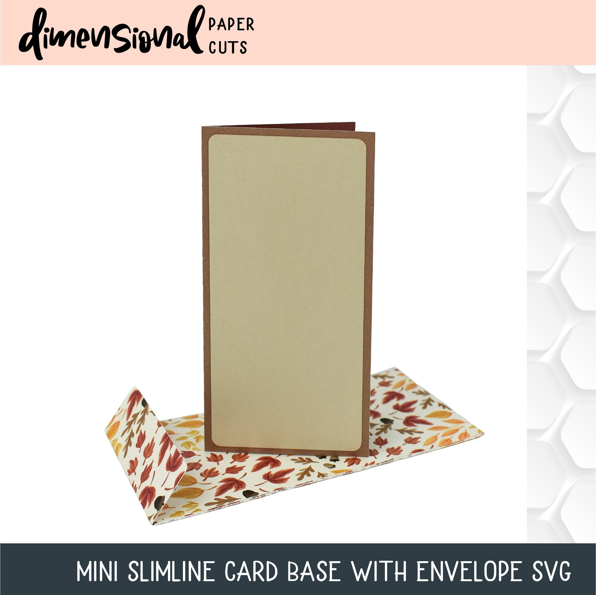Mini Slimline Card Base and Envelope SVG Files for Digital Cutting ...