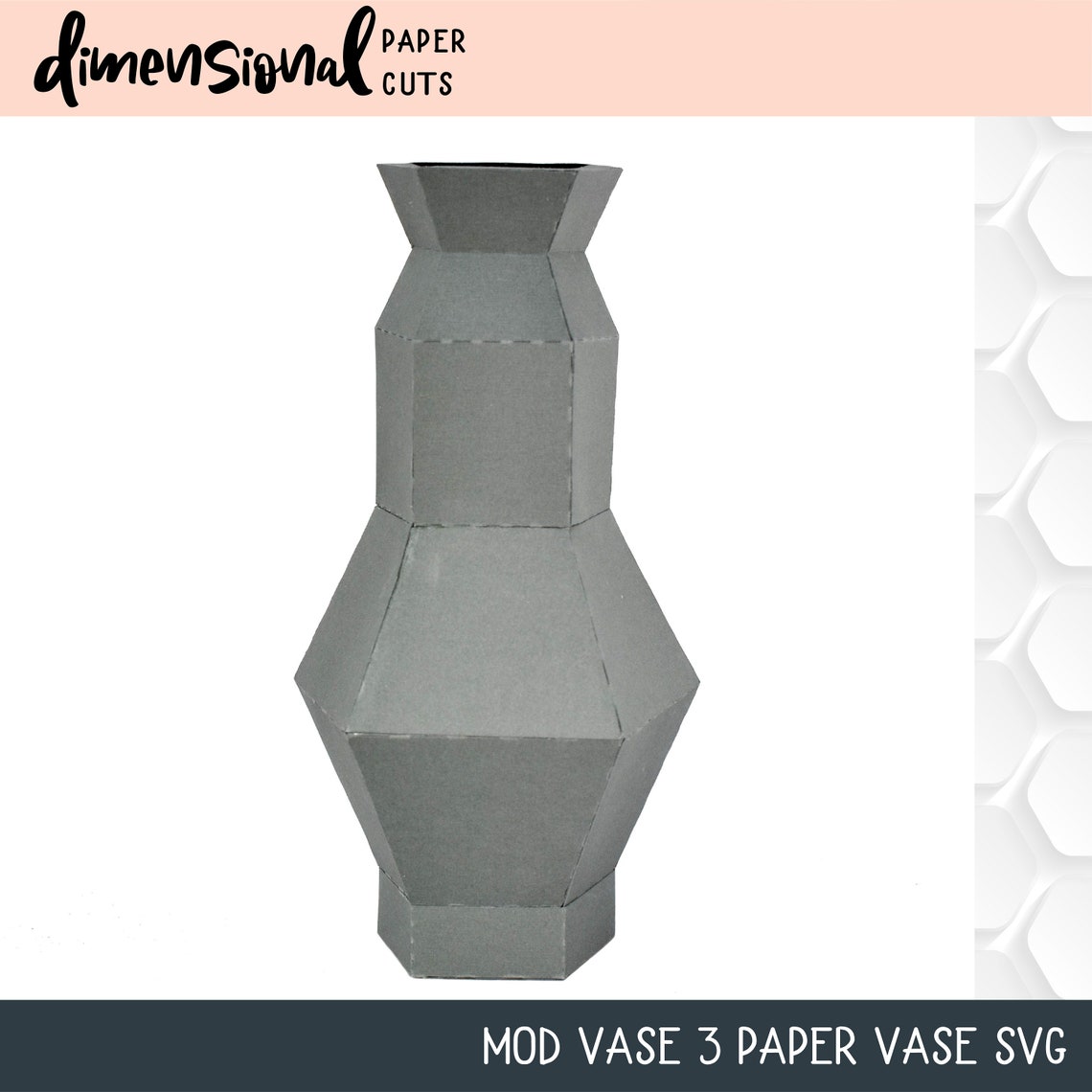 Mod Vase 3 Paper Vase Paper Craft SVG Files for Cricut, Silhouette - Etsy