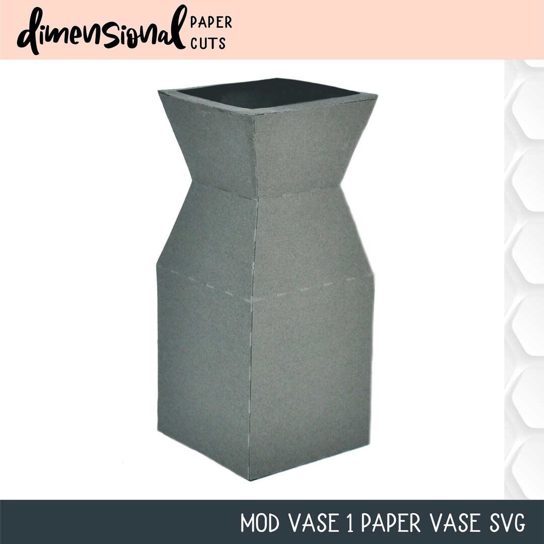 Mod Vase 1 Paper Vase Paper Craft SVG Files for Cricut, Silhouette - Etsy