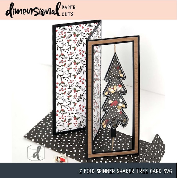 Z Fold Spinner Shaker Tree Card SVG Files for Cricut and | Etsy Canada