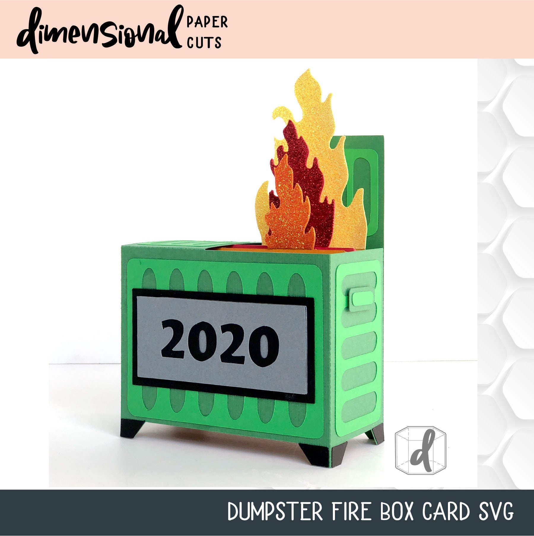 Dumpster Fire Box Card 2020 and "life" Panels on Front. Two Cards in ...