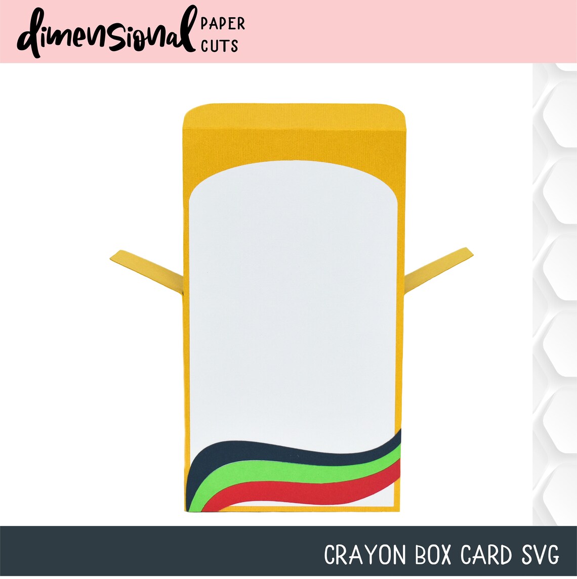 Crayon Box Card SVG File DIY Craft for Cricut, Silhouette Designer ...